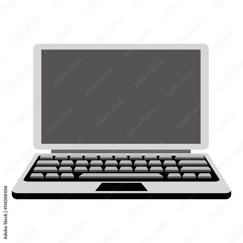 grey laptop icon Stock Vector | Adobe Stock