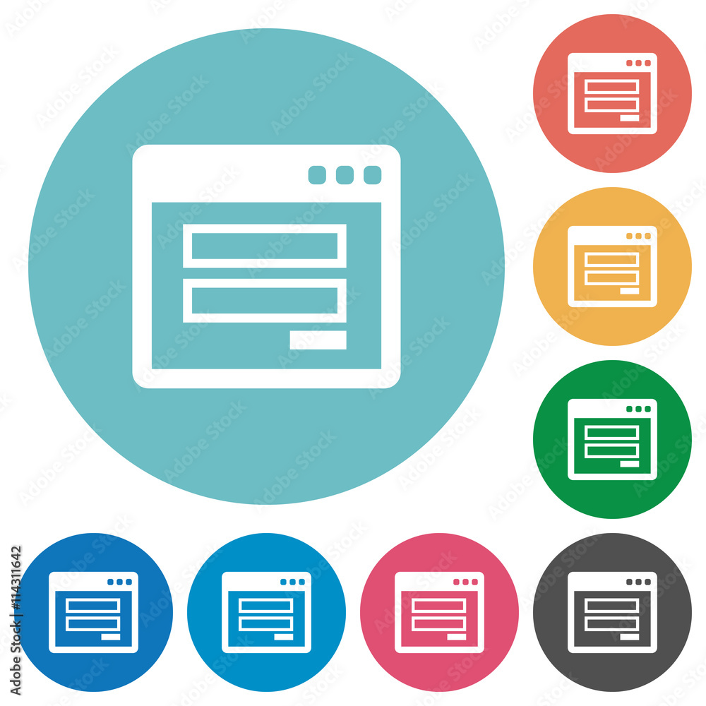 Flat login window icons Stock-Vektorgrafik | Adobe Stock