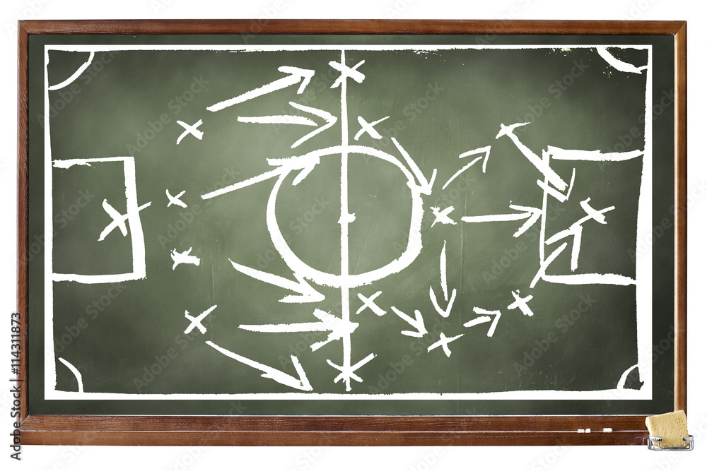 Fußball Strategie Taktik Plan ilustração do Stock | Adobe Stock