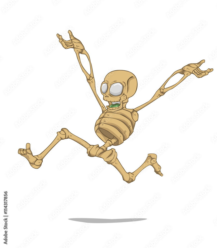 Skeleton vector. Monster in Halloween night Stock Vector | Adobe Stock
