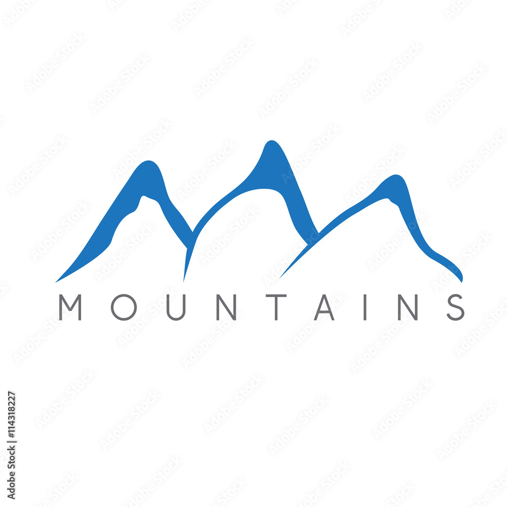 simple vector illustration of the abstract mountains Stock Vector ...