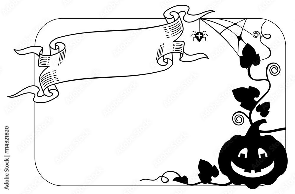 Black And White Halloween Border Clip Art
