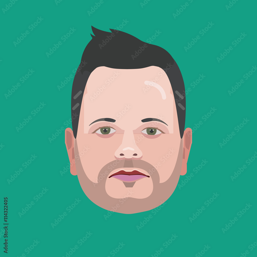Vector Avatar Flat Design - Character / Portrait / Face Stock Vector ...
