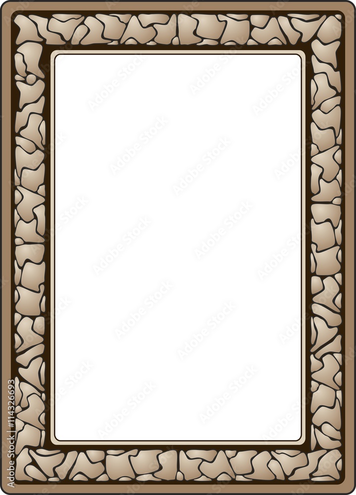 Abstract border design of cracked stone, in Earth tones Stock Vector ...