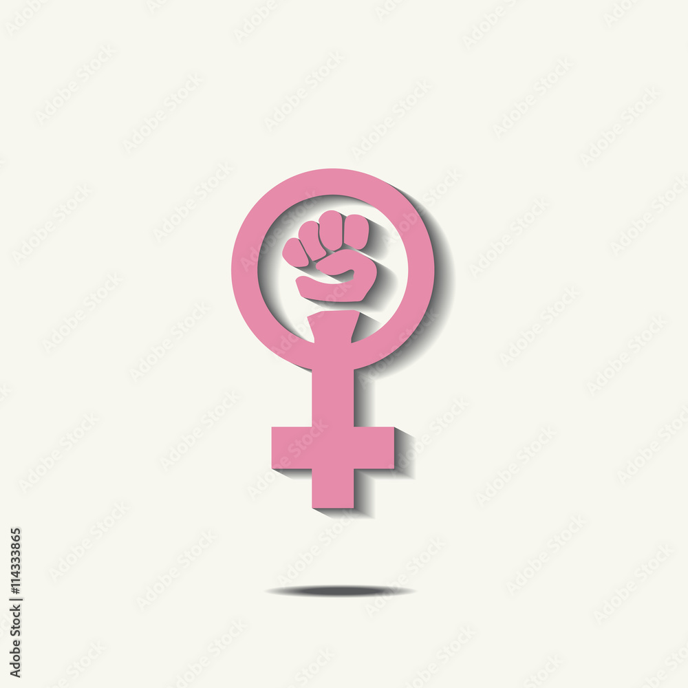 Pink feminism sign Stock Vector | Adobe Stock