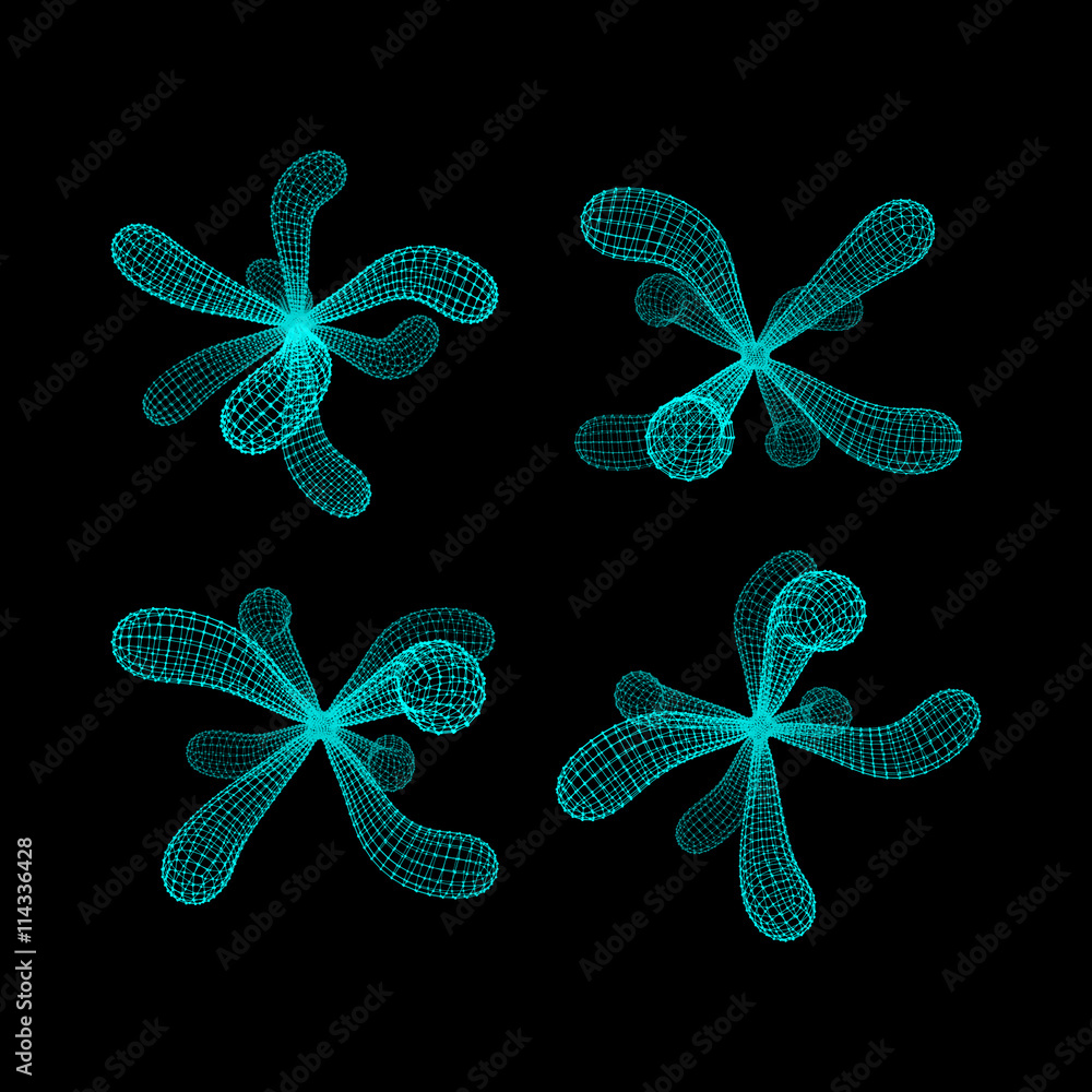 Molecule. Graphic Design. 3D Vector Illustration. Connection Structure ...