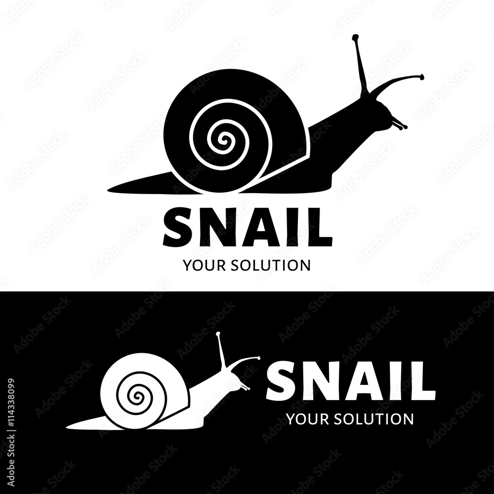 Vector logo snail. Brand logo in the shape of a snail Stock Vector ...