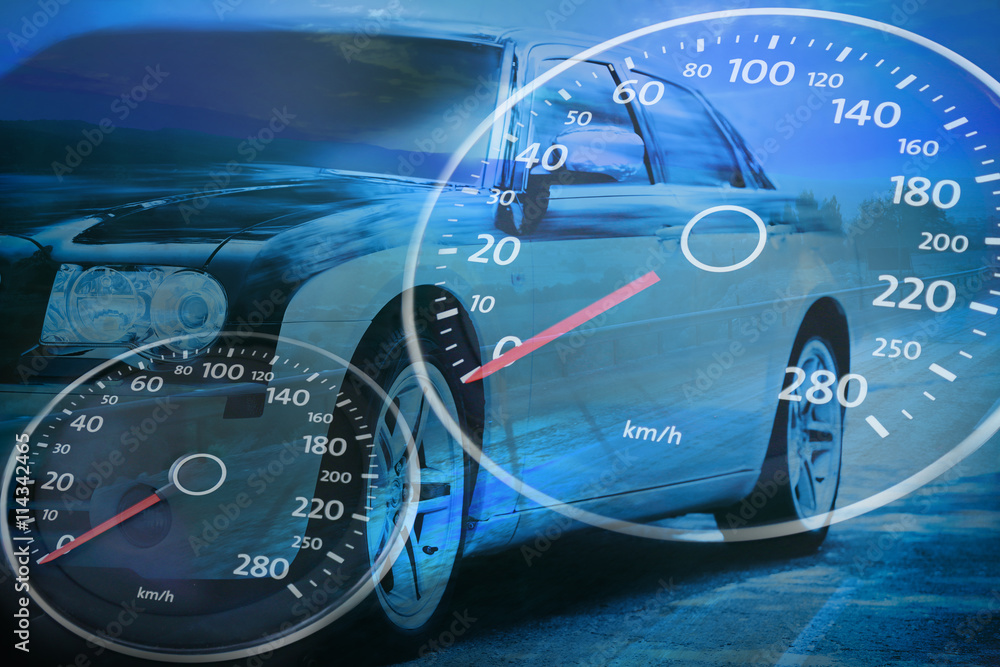Speedometer on transparent background of car Stock Photo | Adobe Stock