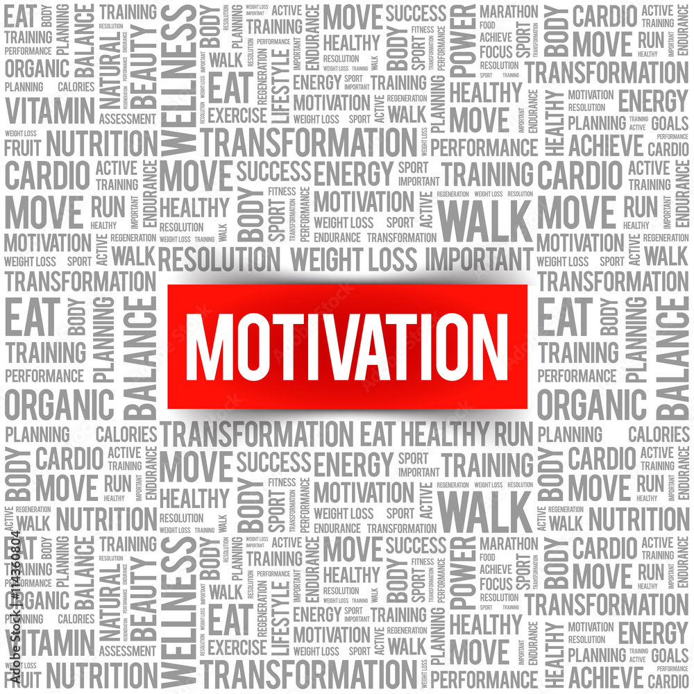 MOTIVATION word cloud background, health concept Stock Vector | Adobe Stock