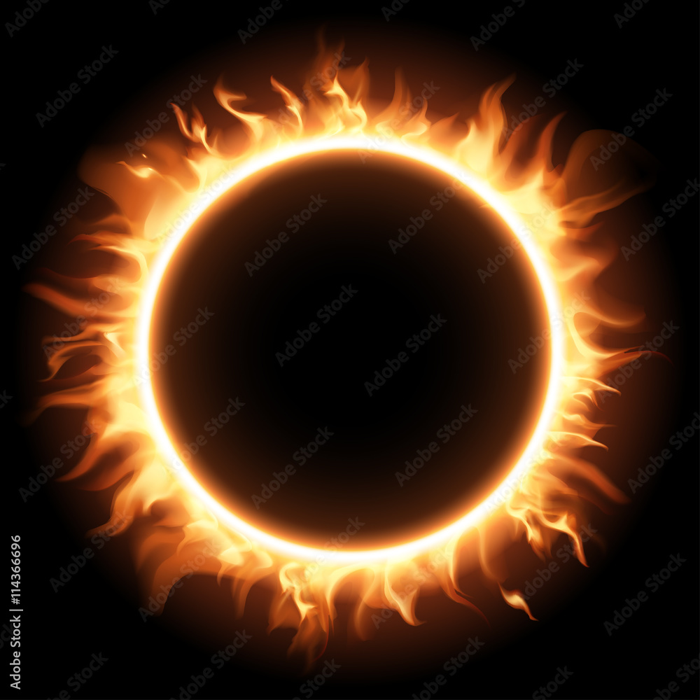 Fire hole template design Stock Vector | Adobe Stock