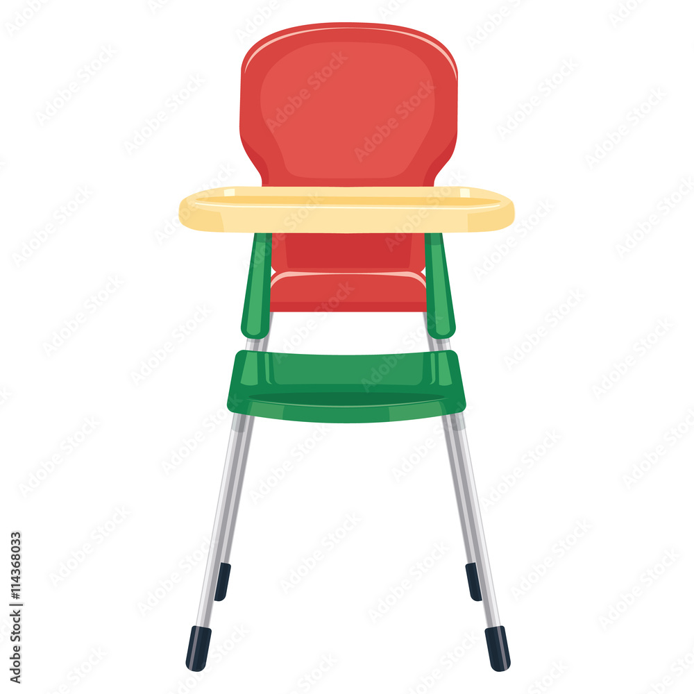 baby chair vector illustration isolated on white background Stock ...