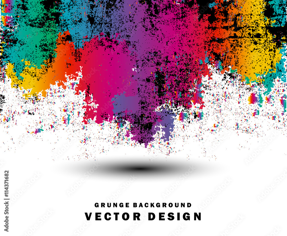 Grunge style abstract color splash background. Stock Vector | Adobe Stock