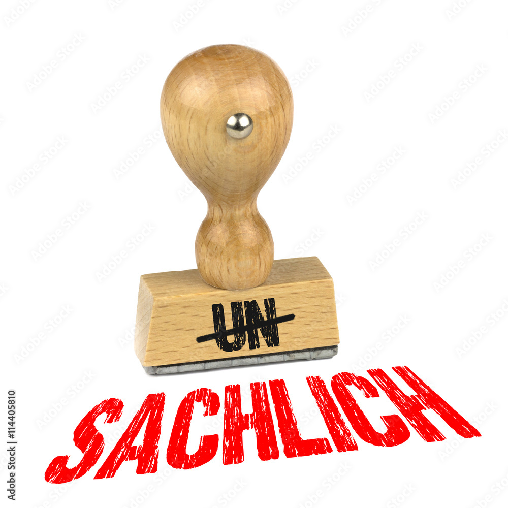 sachlich, unsachlich - Stempel Stock-Foto | Adobe Stock
