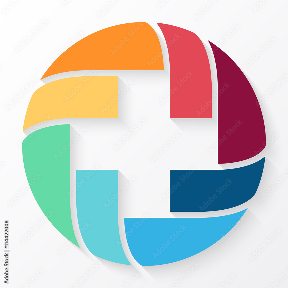 circle plus sign infographic. Template for diagram, graph, presentation ...