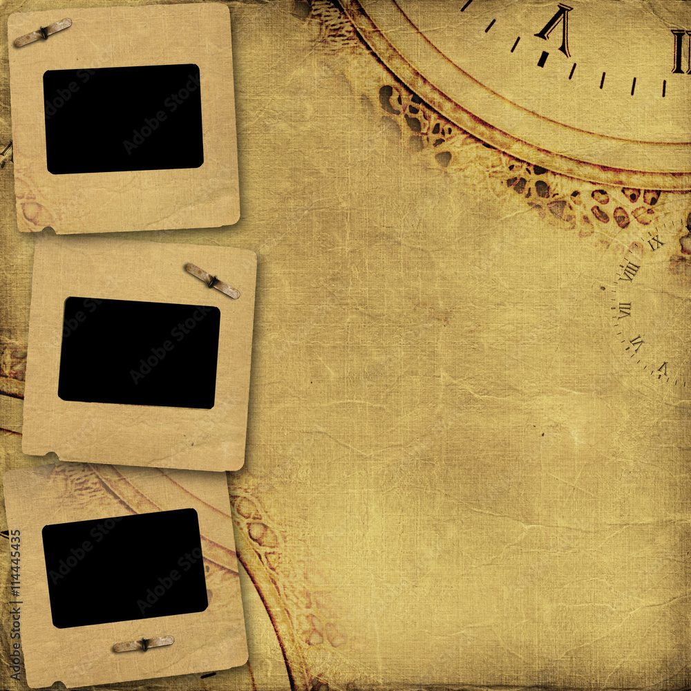 Old paper vintage album cover with rivets Stock Illustration | Adobe Stock