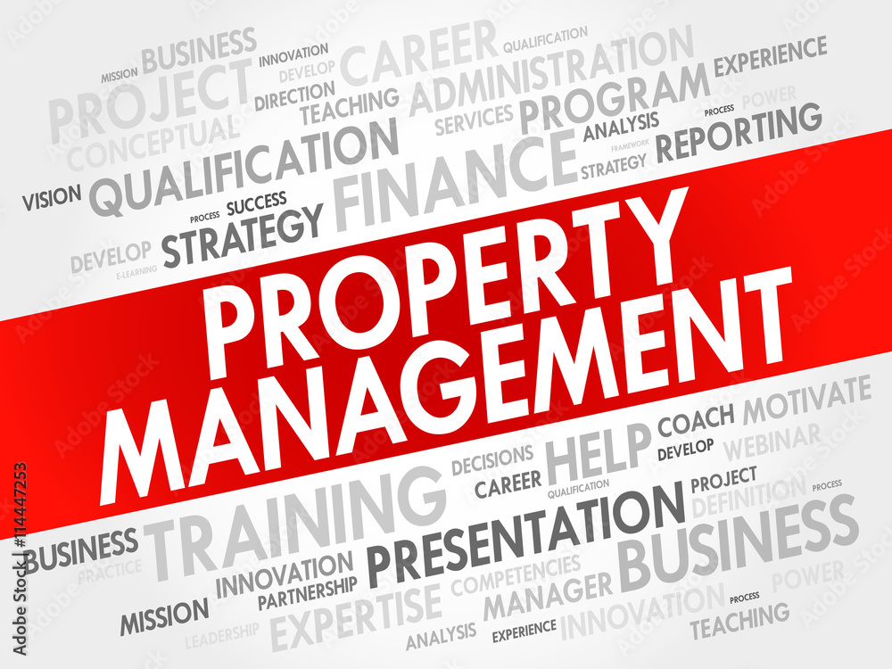 Property Management word cloud collage, business concept background ...
