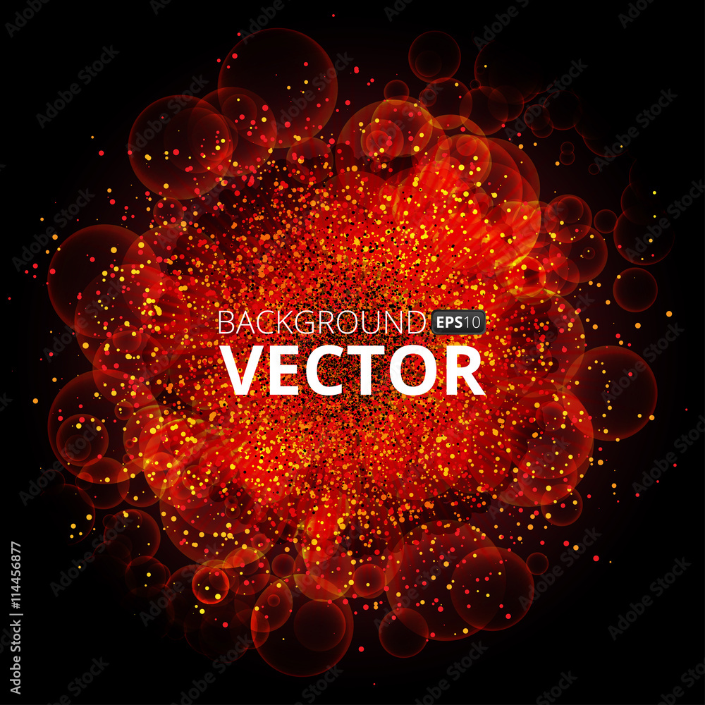 Bokeh Explosion. colorful Abstract Background. Vector Effects Stock ...