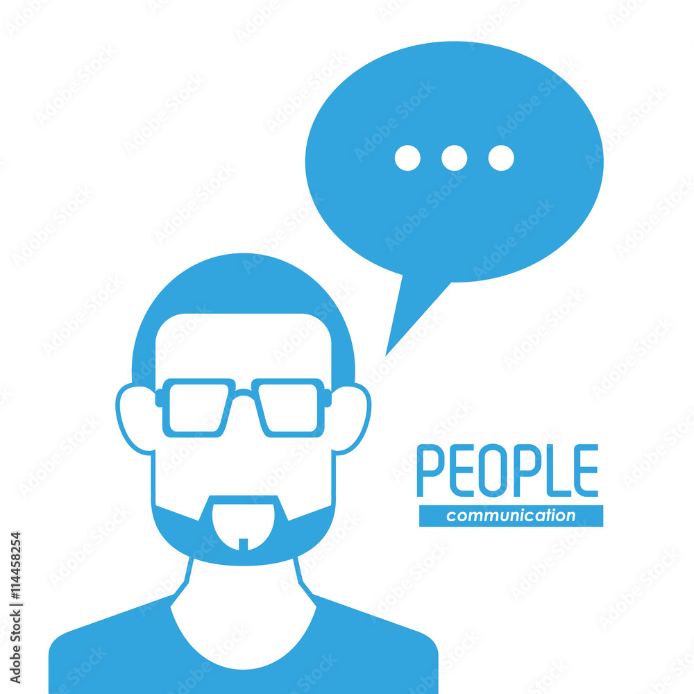 man and bubble icon. People design. Vector graphic Stock Vector | Adobe ...