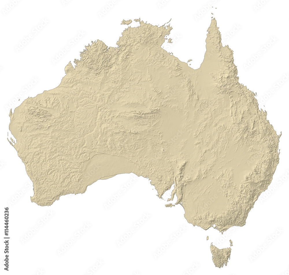 Photo & Art Print Relief map of Australia, schwabenblitz