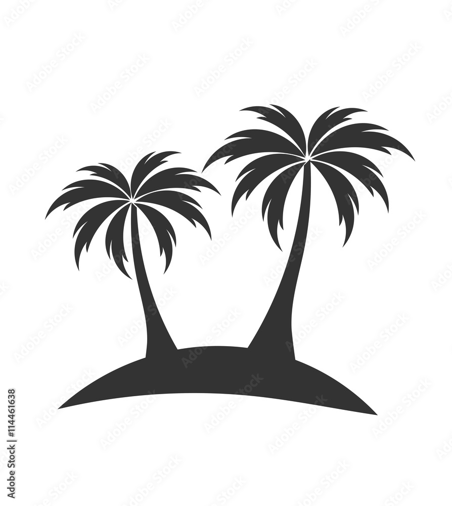 Palm trees shape vector Stock-Vektorgrafik | Adobe Stock