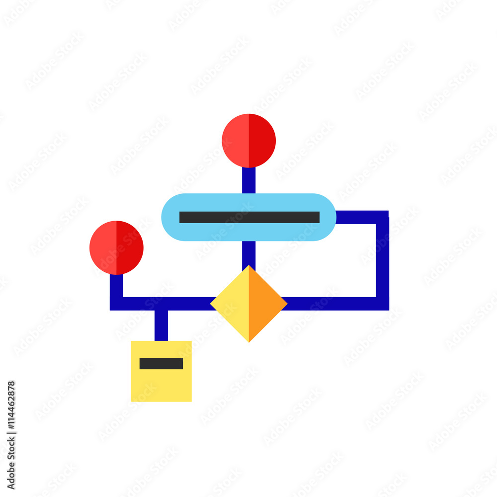 Algorithm Flowchart Icon Stock Vector | Adobe Stock