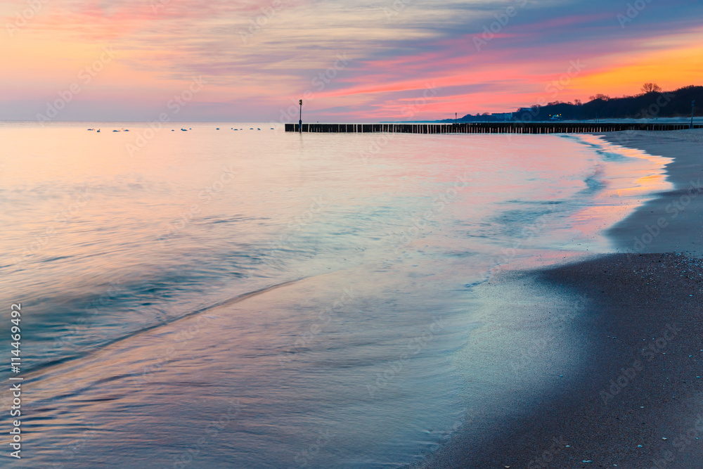 Beautiful long exposure sunset shot Stock Photo | Adobe Stock