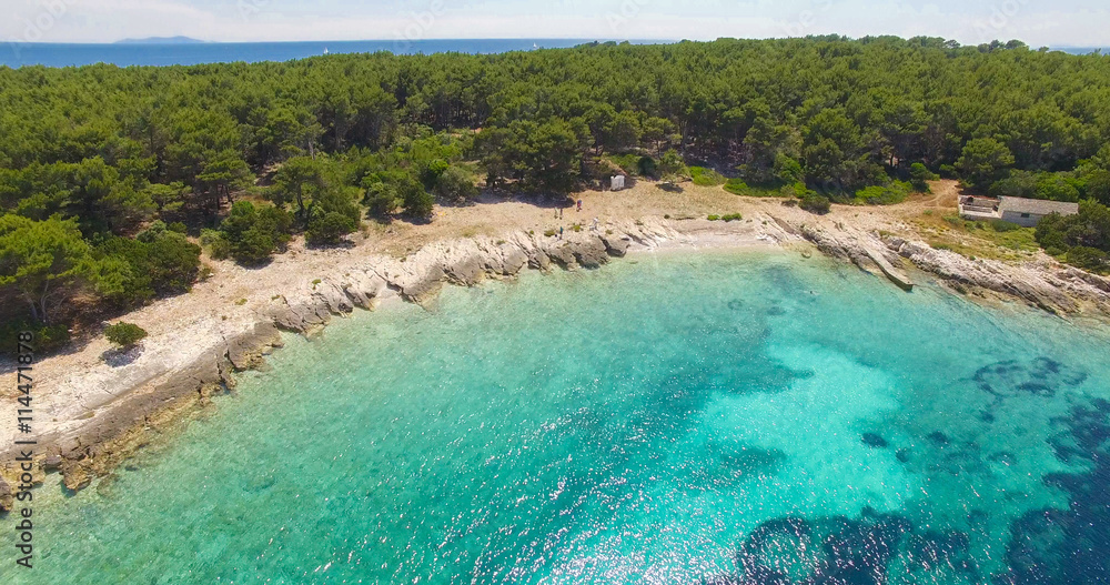 Proizd beach near dalmatian Island of Korcula ,Croatia.Beautiful ...