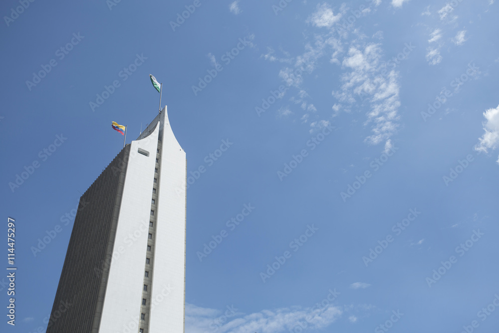 Medellin, Antioquia / Colombia - June 25, 2016 Building Coltejer, It ...