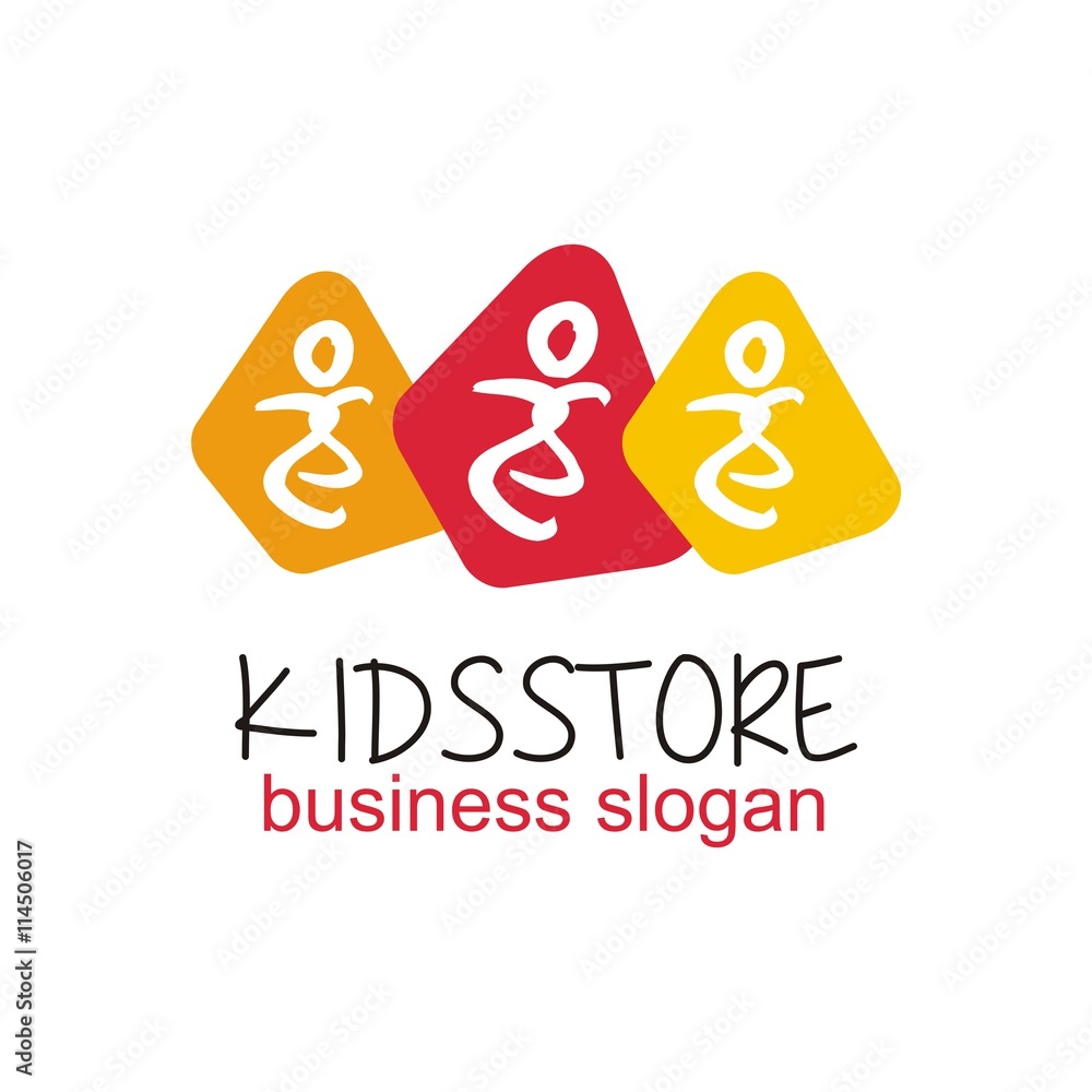 Kids store logo icon symbol vector Stock Vector | Adobe Stock