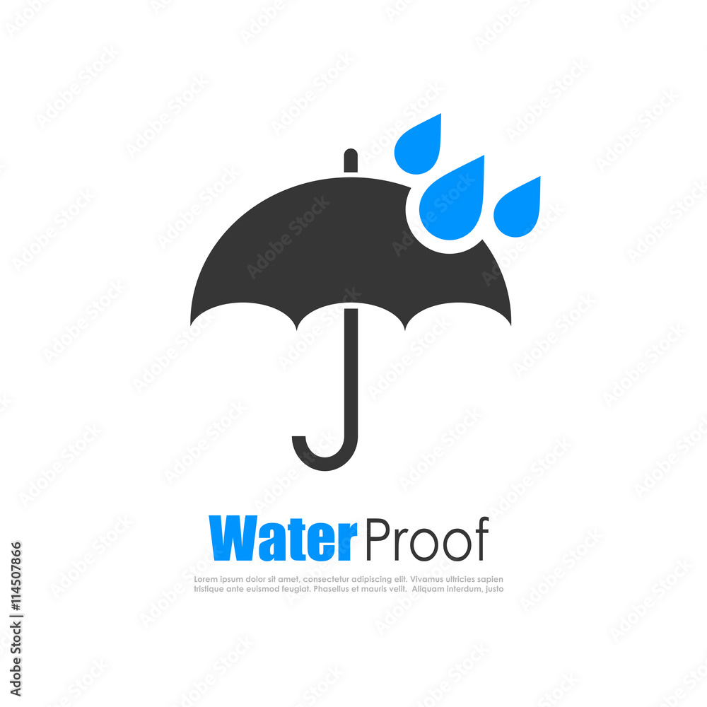 Water proof logo Stock Vector | Adobe Stock