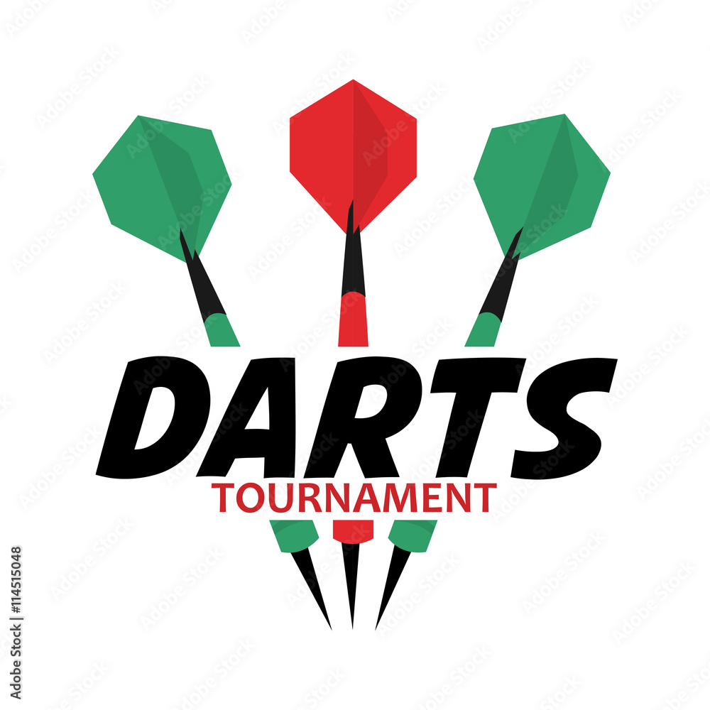 Darts label. Badge Logo. Darts sporting symbols. Stock-Vektorgrafik ...