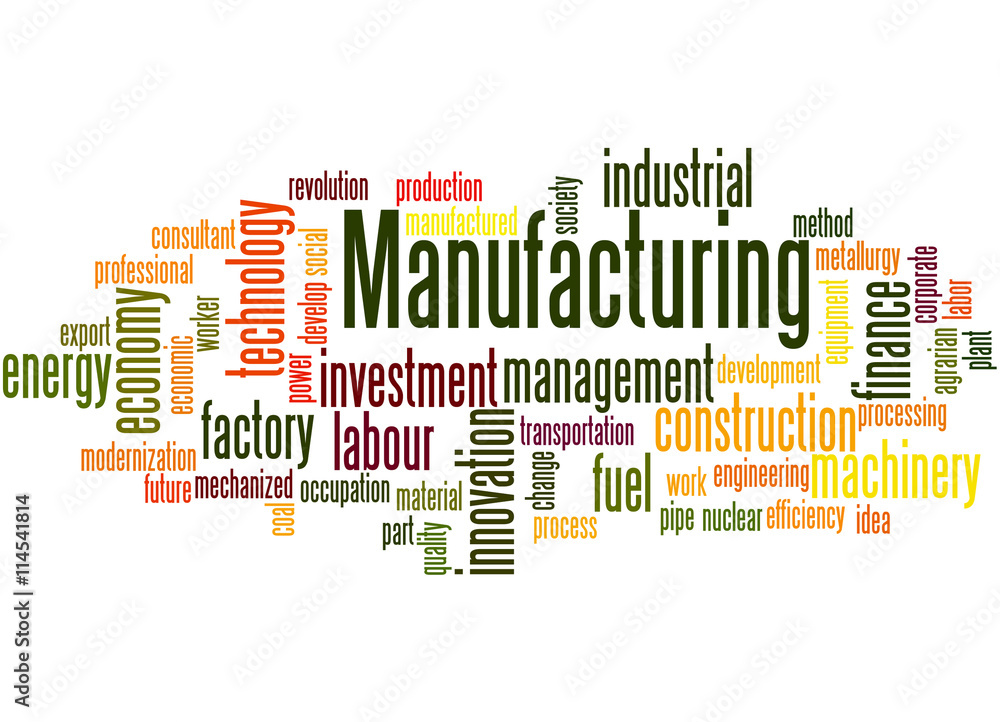 Manufacturing, word cloud concept 3 Stock Illustration | Adobe Stock