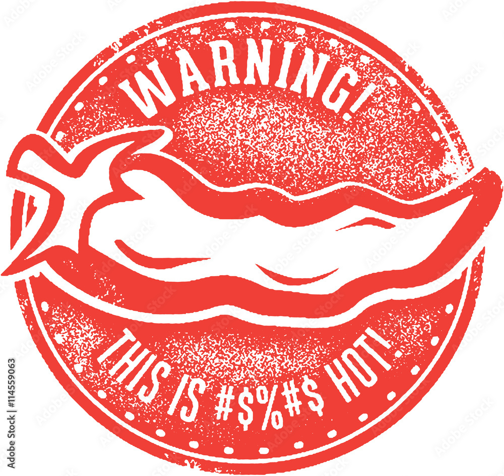 Extra Hot and Spicy Warning Stock Vector | Adobe Stock