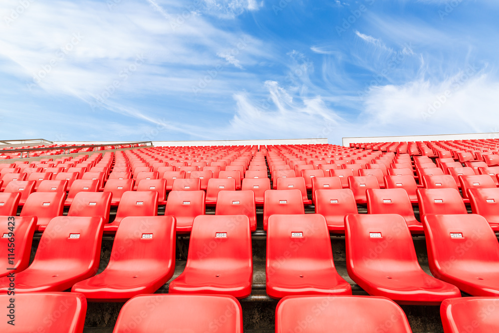 Red seats in the stadium Stock Photo | Adobe Stock