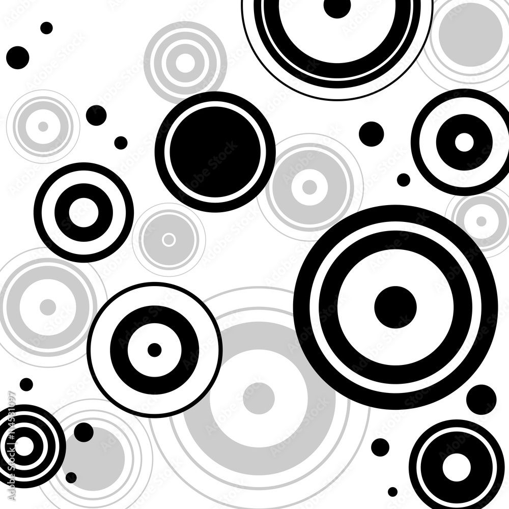 Abstract background with black circles, geometric shapes Stock Vector ...