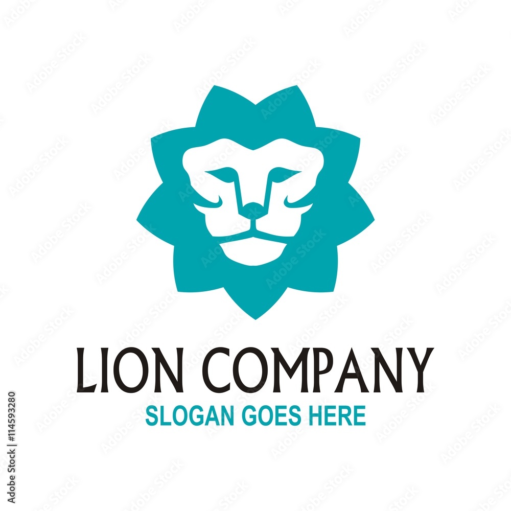 Animals logo head lion king design wildlife symbol icon vector Stock ...