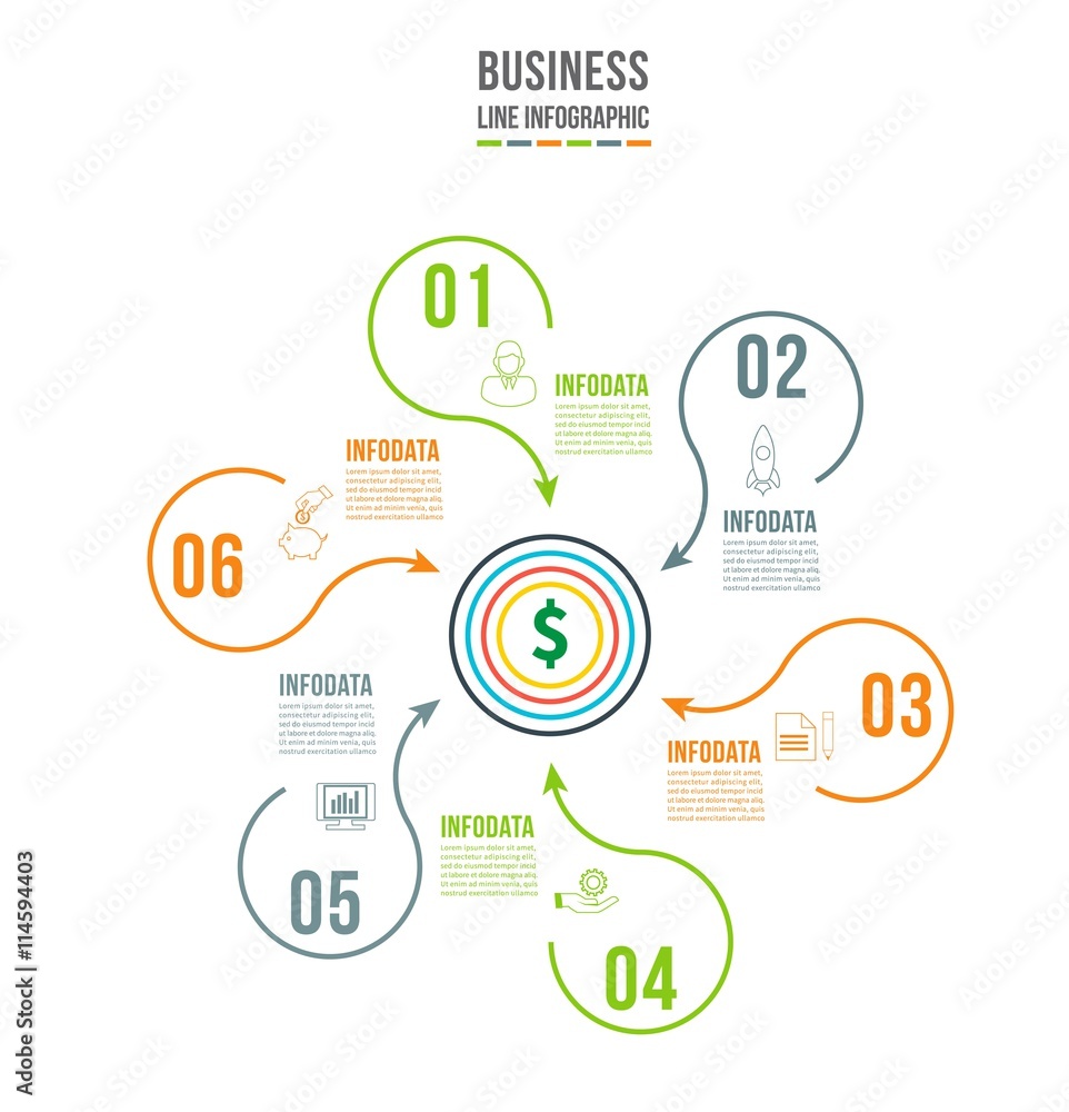 Infographic Template. Data Visualization. Can be used for workflow ...
