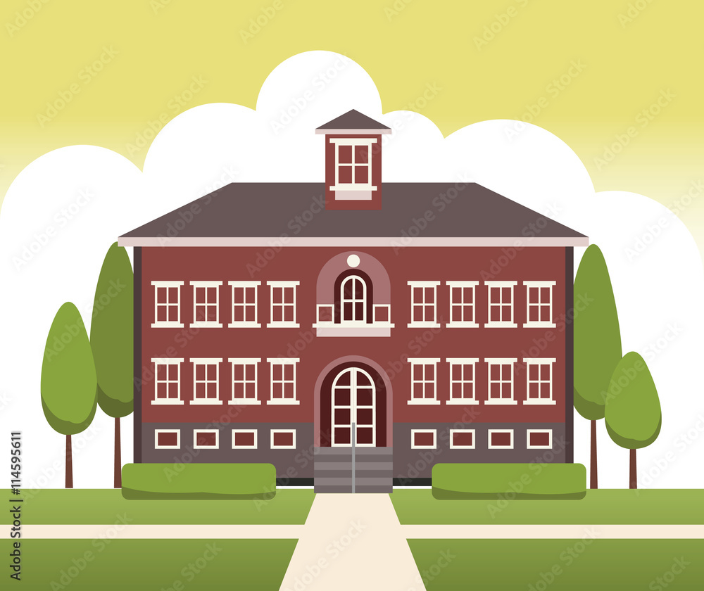 school building vector design Stock Vector | Adobe Stock