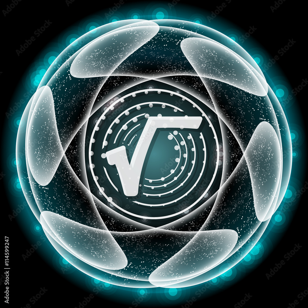 Vector abstract object and icon of radix Stock Vector | Adobe Stock