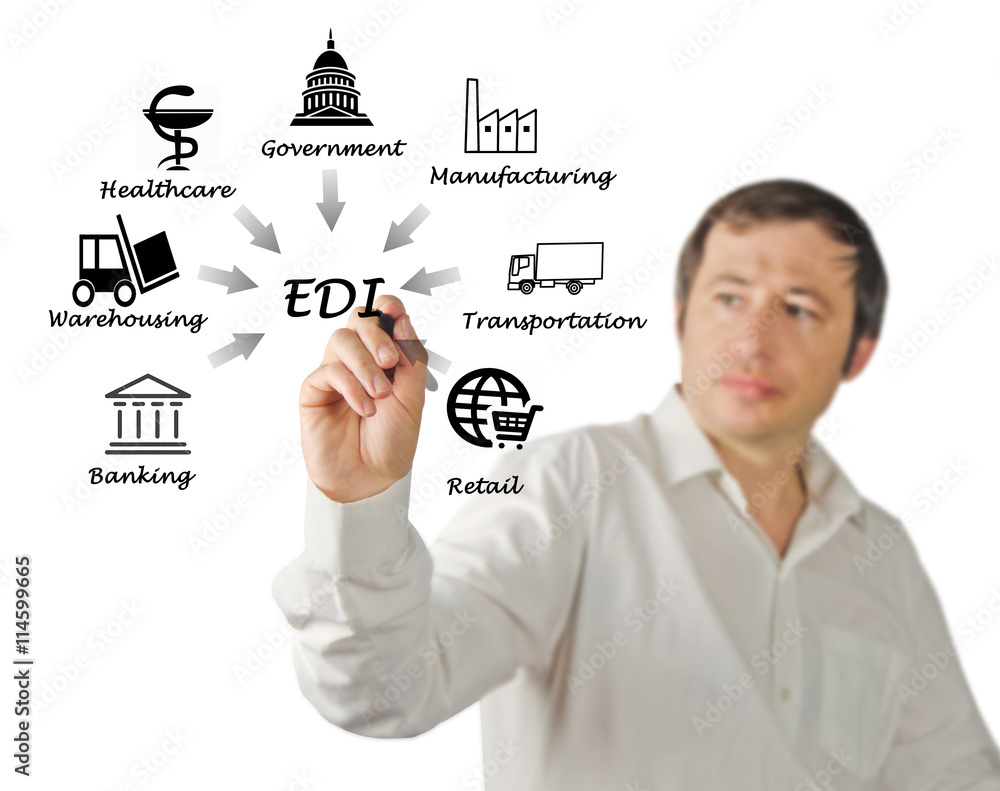 Diagram of Electronic data interchange Stock Photo | Adobe Stock