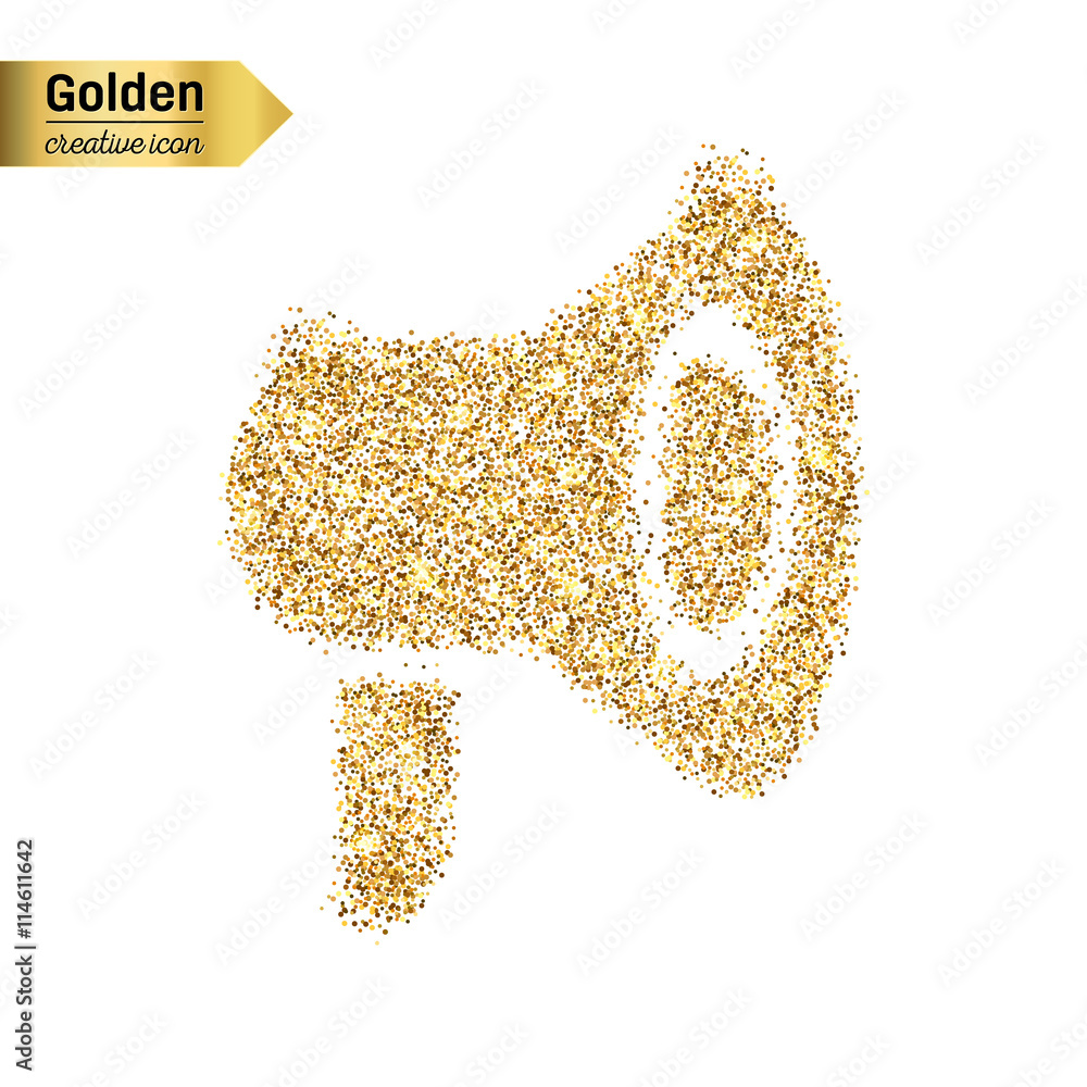 Gold glitter vector icon Stock Vector | Adobe Stock