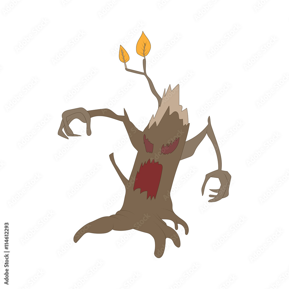 Halloween scary tree icon, cartoon style Stock Vector | Adobe Stock