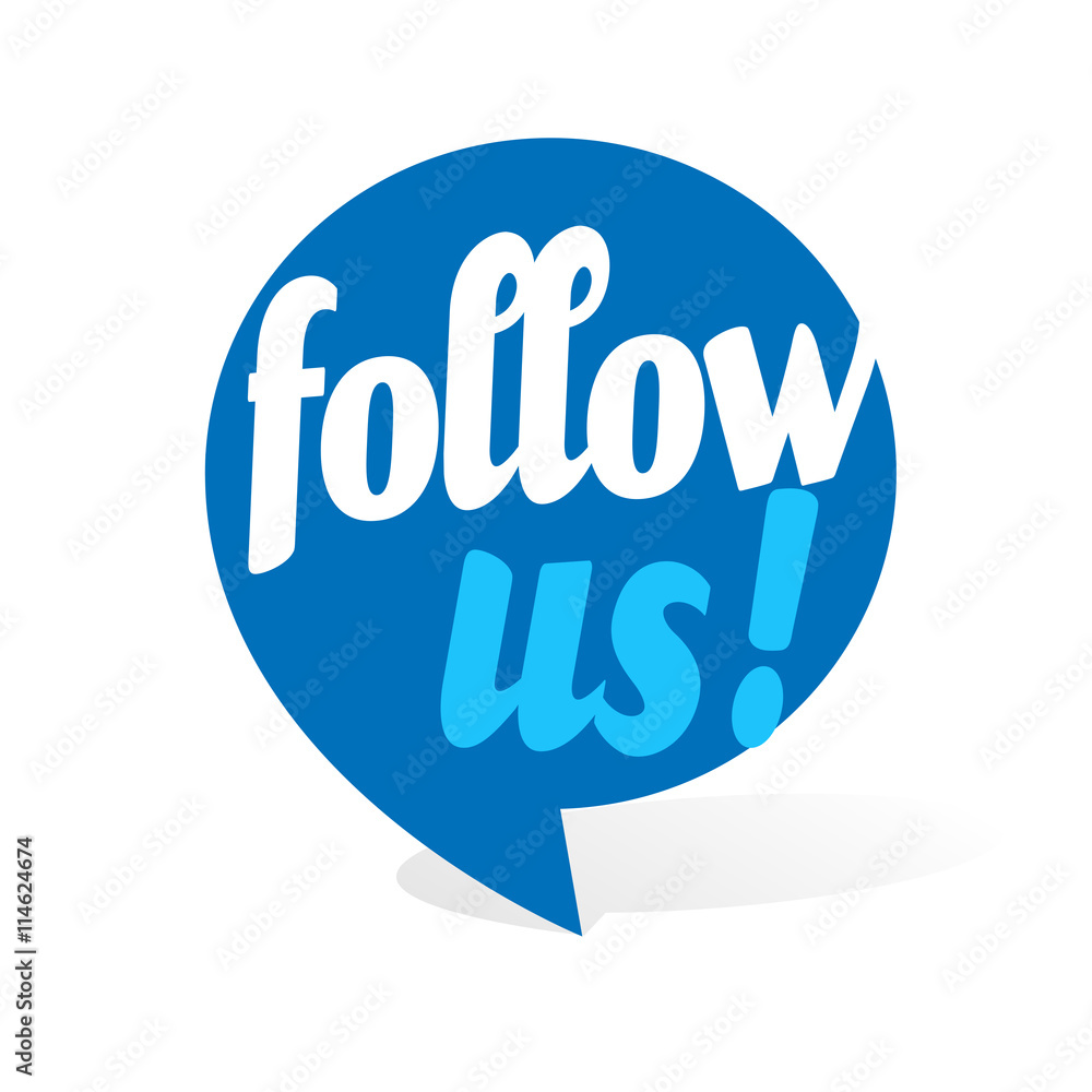 Follow us Stock Vector | Adobe Stock