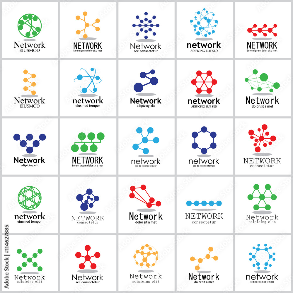 Network Icons Set - Isolated On White Background - Vector Illustration ...