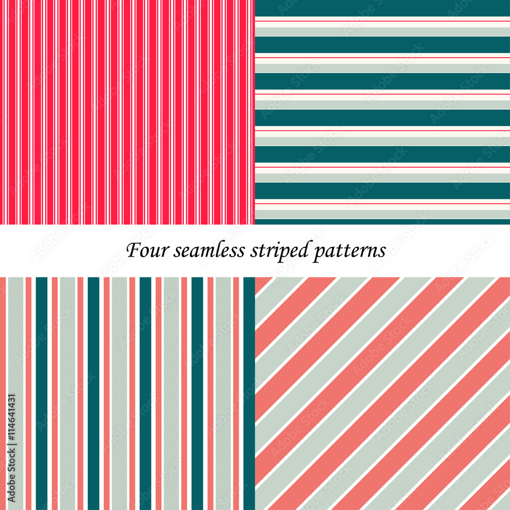 Set of classic seamless striped patterns Stock Vector | Adobe Stock