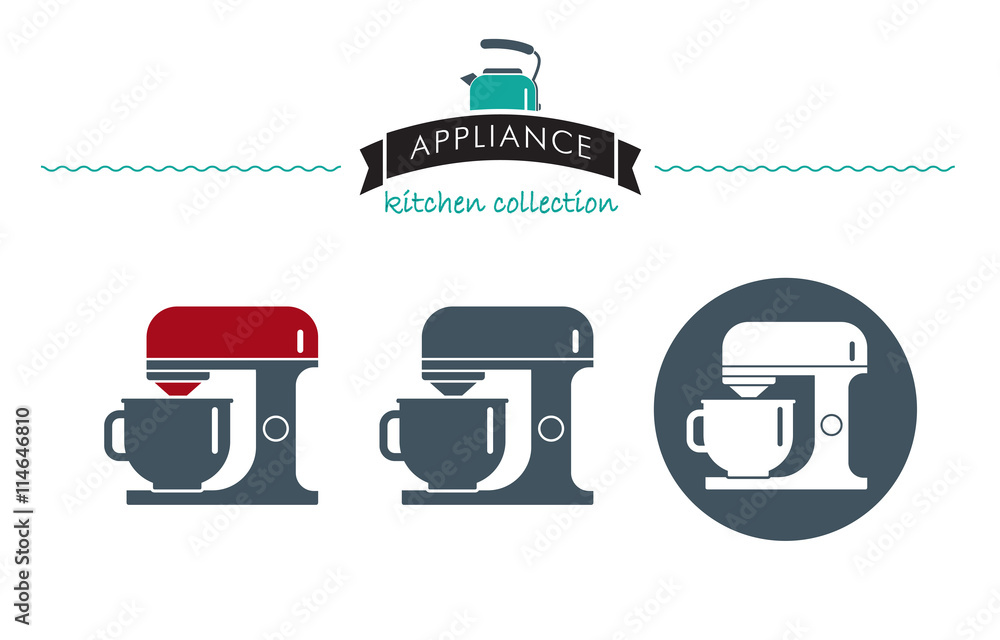 Appliance kitchen collection. Modern Food processor. Icon. Symbol ...