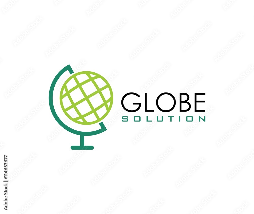 Globe logo Stock Vector | Adobe Stock