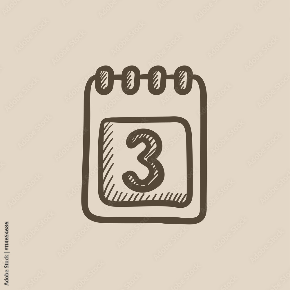 Calendar sketch icon. Stock Vector | Adobe Stock