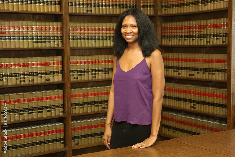 Young attractive ethnic female law student Stock Photo | Adobe Stock