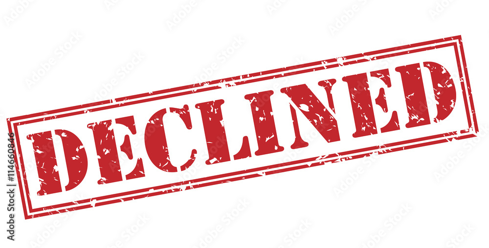 declined red stamp on white background Stock Illustration | Adobe Stock